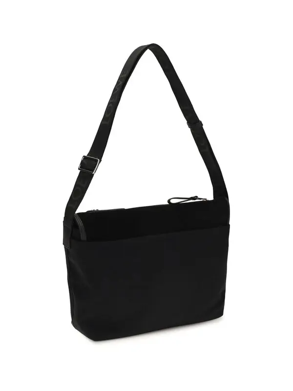 Loewe Medium Messenger Flex Bag In Canvas And Suede