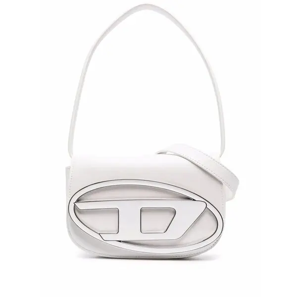 DIESEL® Calf Leather Logo Plaque Tote Bag - Multicolor