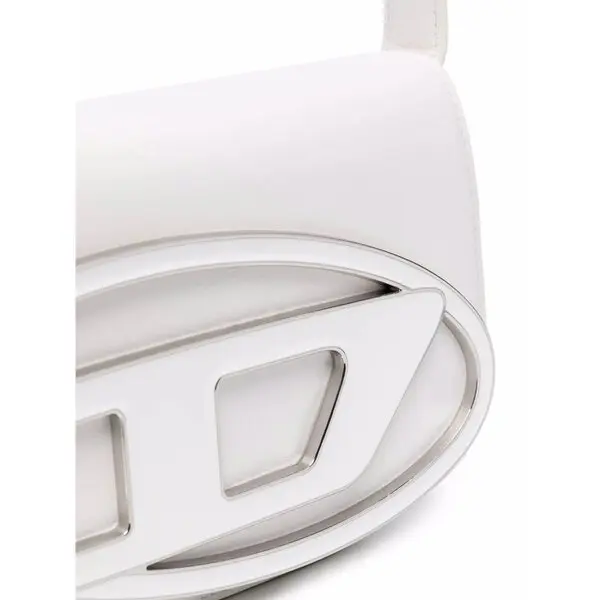 DIESEL® Calf Leather Logo Plaque Tote Bag - Multicolor