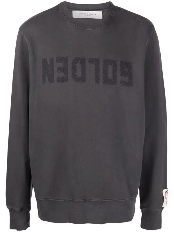 GOLDEN GOOSE Logo Cotton Sweatshirt - Multicolor