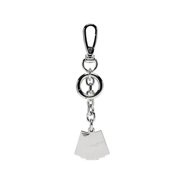 MAISON MARGIELA Tone Playing Card Charm Keychain - Silver