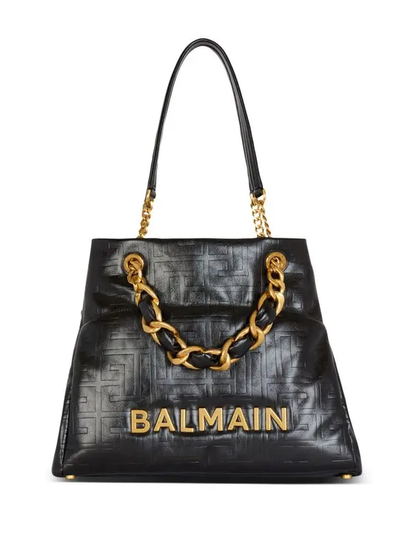 Balmain 1945 Leather Tote Bag