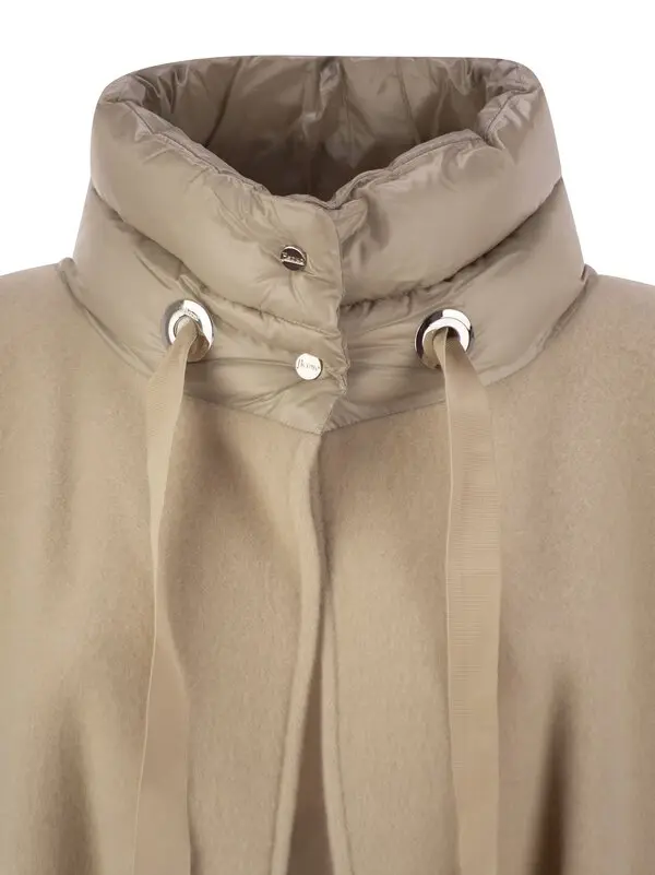 Herno Poncho Resort In Warmy E Nylon Ultralight