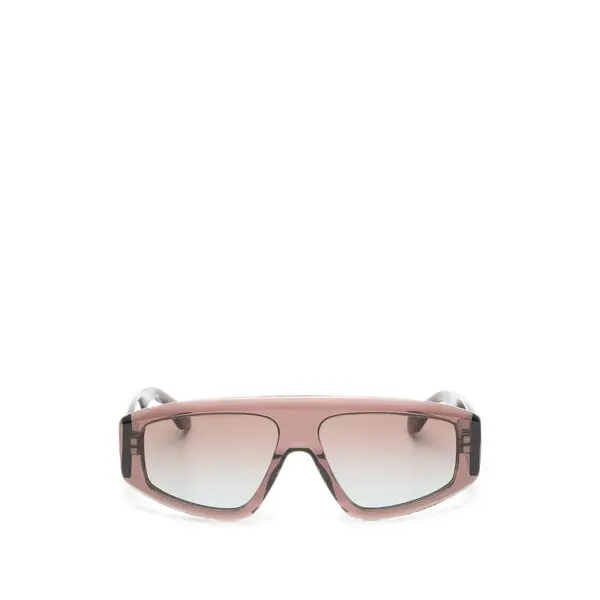 Alaïa Geometric Frame Sunglasses With Logo Detail - Brown