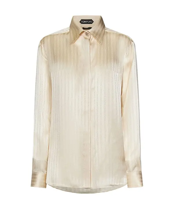 TOM FORD Whitney Striped Fluid Shirt