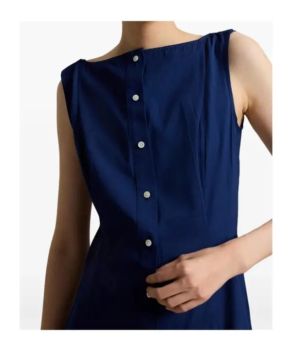 Polo Ralph Lauren Boat-neck Buttoned Maxi Dress