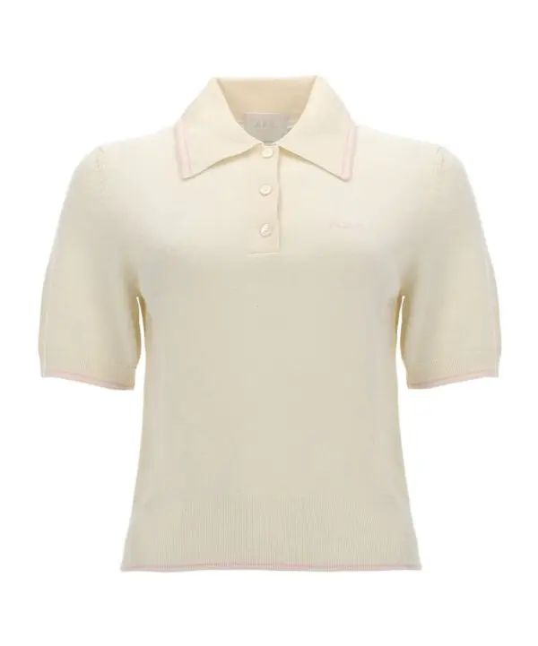 A.p.c. Short-sleeved Knitted Polo Top - No