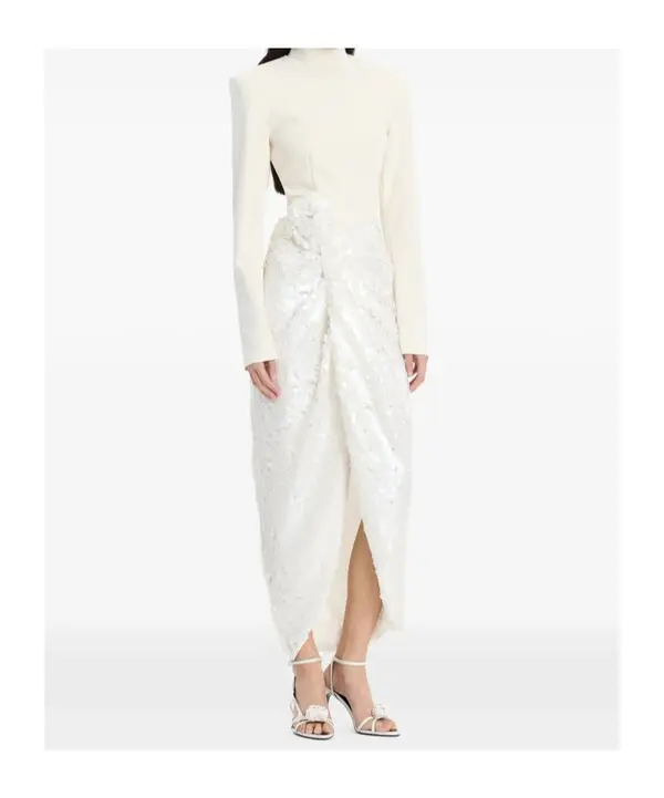 ROTATE BY BIRGER CHRISTENSEN Knotted Midi Dress
