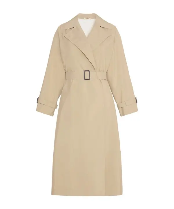 Max Mara Long Water-repellent Technical Trench Coat - Beige
