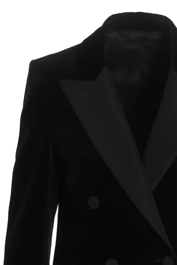 BLAZÉ MILANO Everyday Double-breasted Velvet Blazer