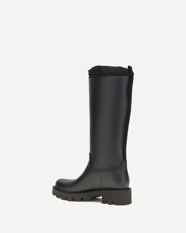 Moncler Waterproof Knee-high Boots With Drawstring Closure