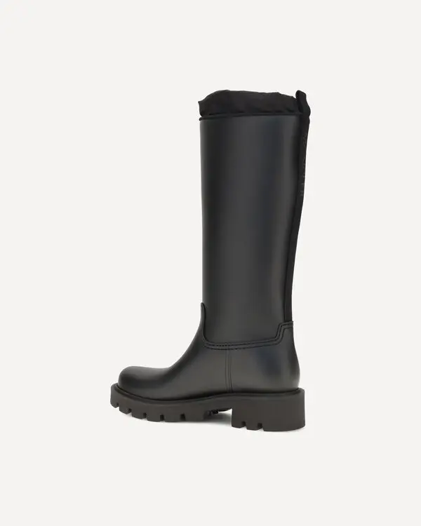 Moncler Waterproof Knee-high Boots With Drawstring Closure