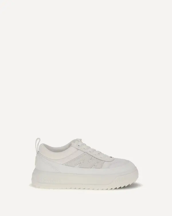 Moncler Altive Sneakers In Nubuck And Suede - White