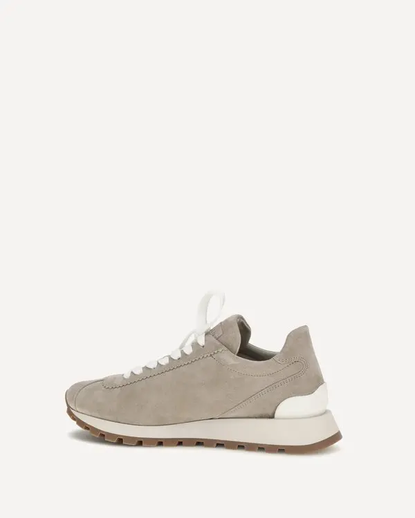 Brunello Cucinelli Suede Sneakers With Embellishments