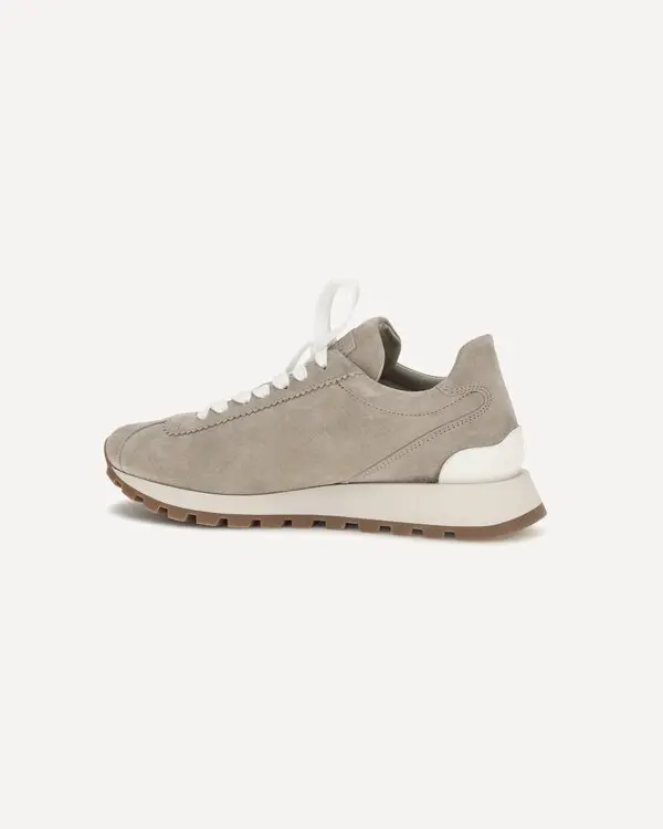 Brunello Cucinelli Suede Sneakers With Embellishments