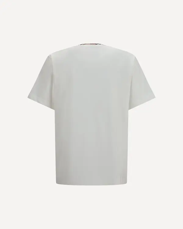 Burberry Cotton T-hirt With Check Trim