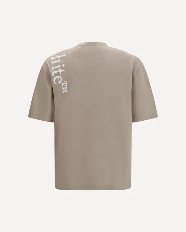 Off-White Vertical Bookish Skate T-shirt Ale - Beige