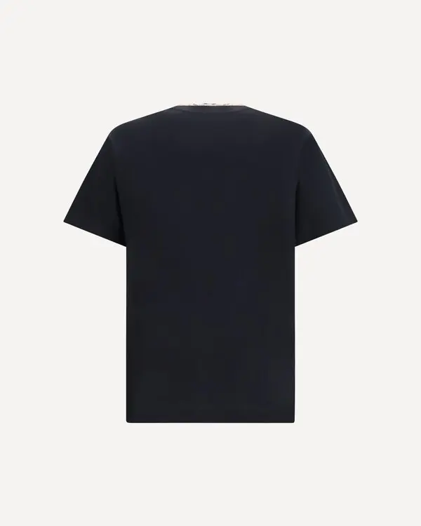 Burberry Cotton T-shirt With Check Trims
