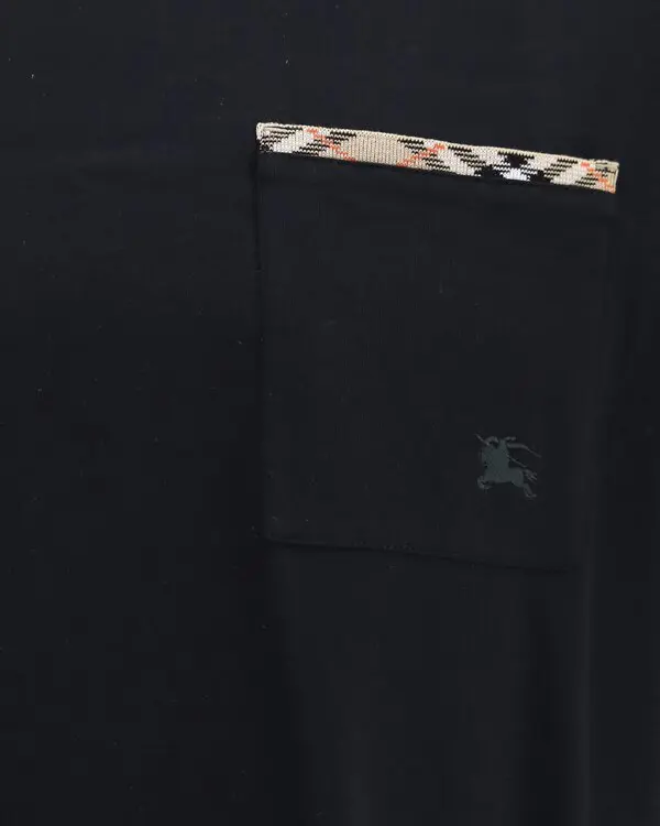 Burberry Cotton T-shirt With Check Trims