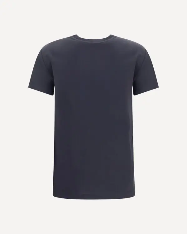 Max Mara Papaia Cotton T-shirt With Monogram Pocket - Black