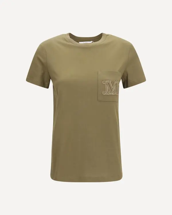 Max Mara Papaia Monogram Pocket T-shirt - Khaki