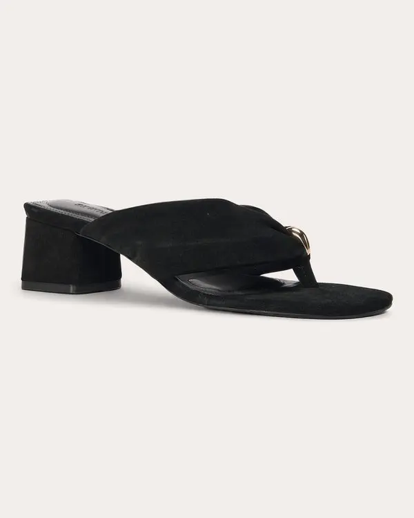 Simkhai Stella Suede Block Heel Sandal - Black