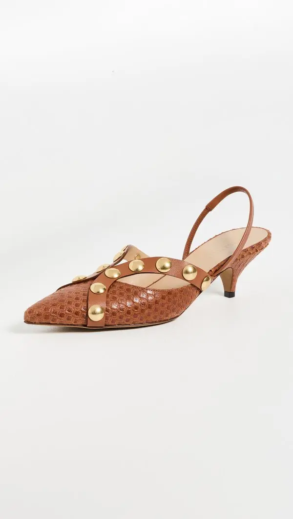 Ulla Johnson Vendome Studded Kitten Heels