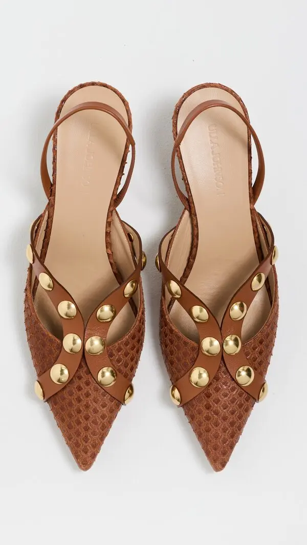 Ulla Johnson Vendome Studded Kitten Heels