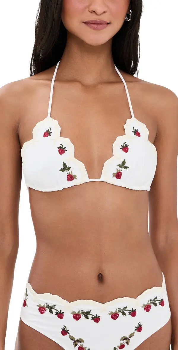 Sea Bindi Strawberry Scallop Bikini Top