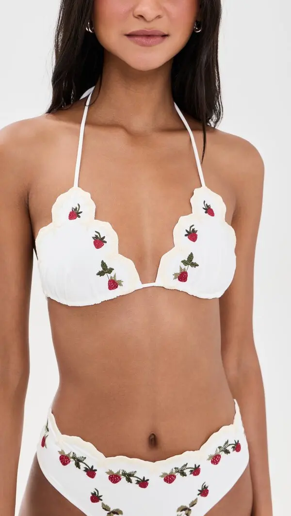 Sea Bindi Strawberry Scallop Bikini Top