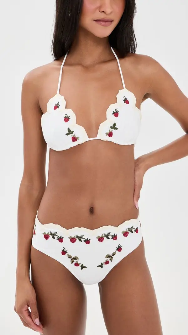 Sea Bindi Strawberry Scallop Bikini Top