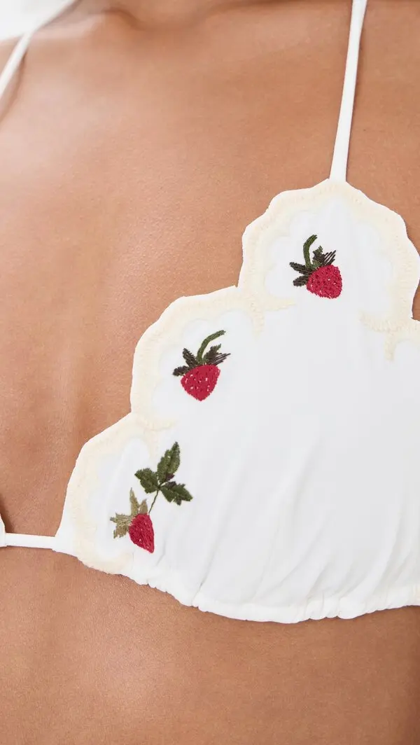 Sea Bindi Strawberry Scallop Bikini Top