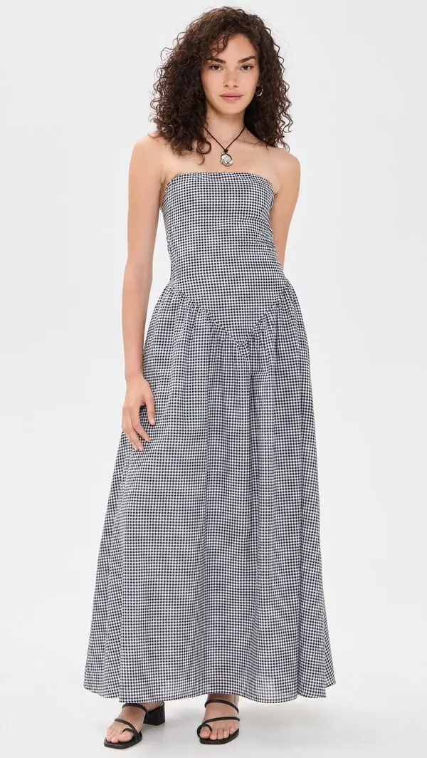 RESA Mackenzie Gingham Check Maxi Dress