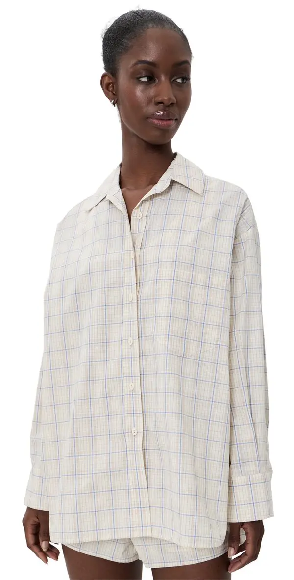 Faithfull The Brand Angelo Shirt - Flor Check/antique White