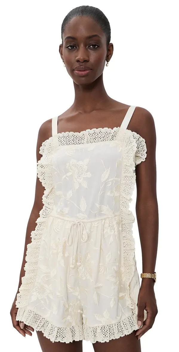 Sea Alina Lace Romper - Cream