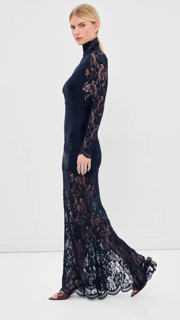 Rabanne Floral Lace Maxi Dress