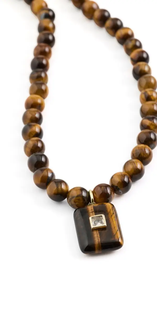 Shashi Tiger's Eye Pendant Necklace - Tiger Eye