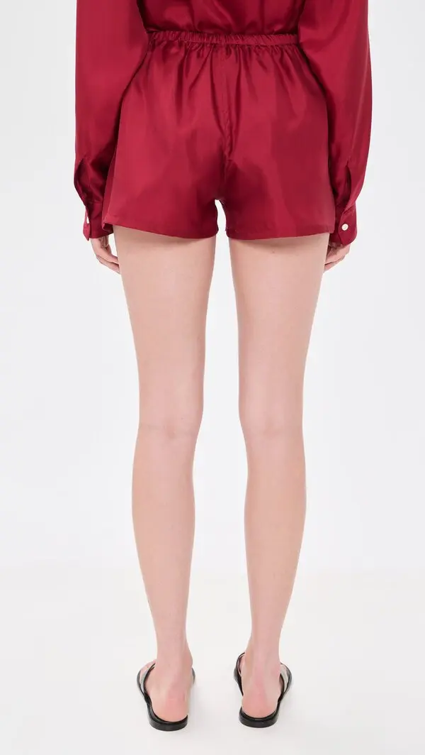 Comme Si Silk Drawstring Shorts