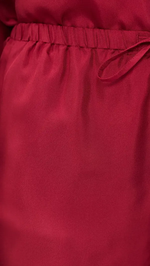 Comme Si Silk Drawstring Shorts