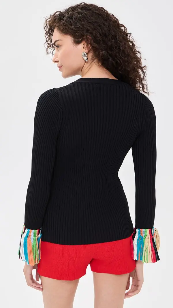 SIMONMILLER Cara Knit Fringe Cardigan