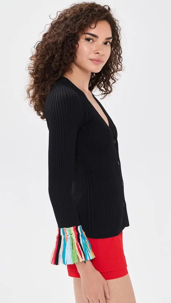 SIMONMILLER Cara Knit Fringe Cardigan