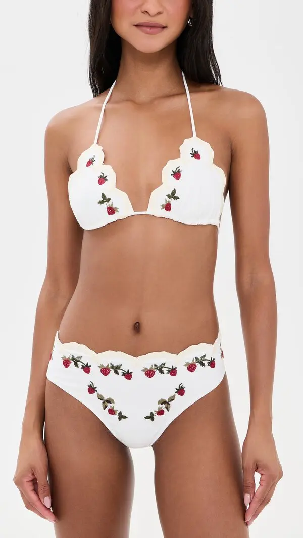 Sea Bindi Strawberry Scallop Bikini Bottoms