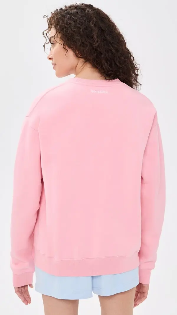 SPORTY & RICH Yankees Krystal Crew Neck Sweatshirt