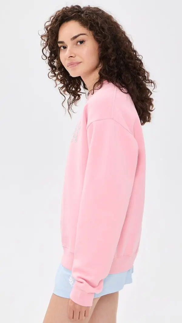 SPORTY & RICH Yankees Krystal Crew Neck Sweatshirt
