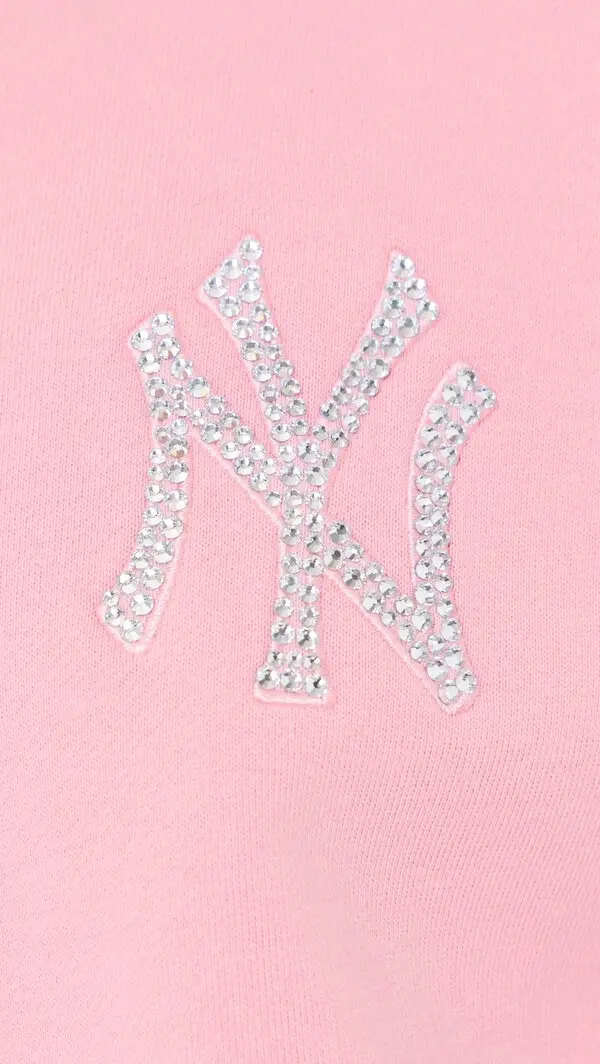 SPORTY & RICH Yankees Krystal Crew Neck Sweatshirt