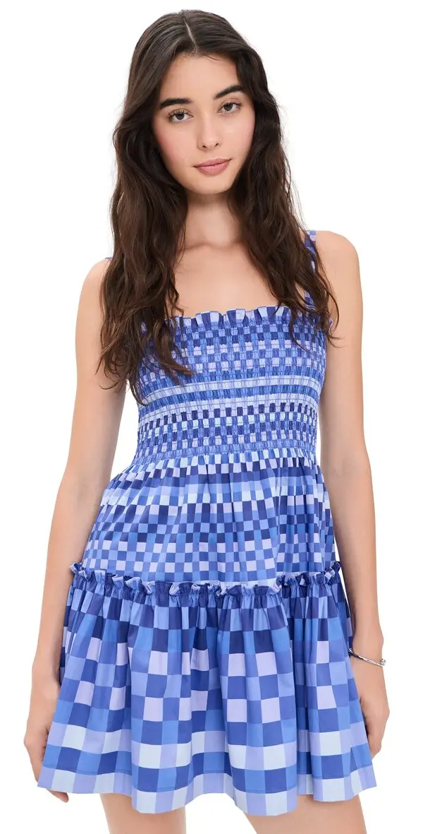 Hill House Home The Seraphina Mini Nap Dress - Geo Gingham