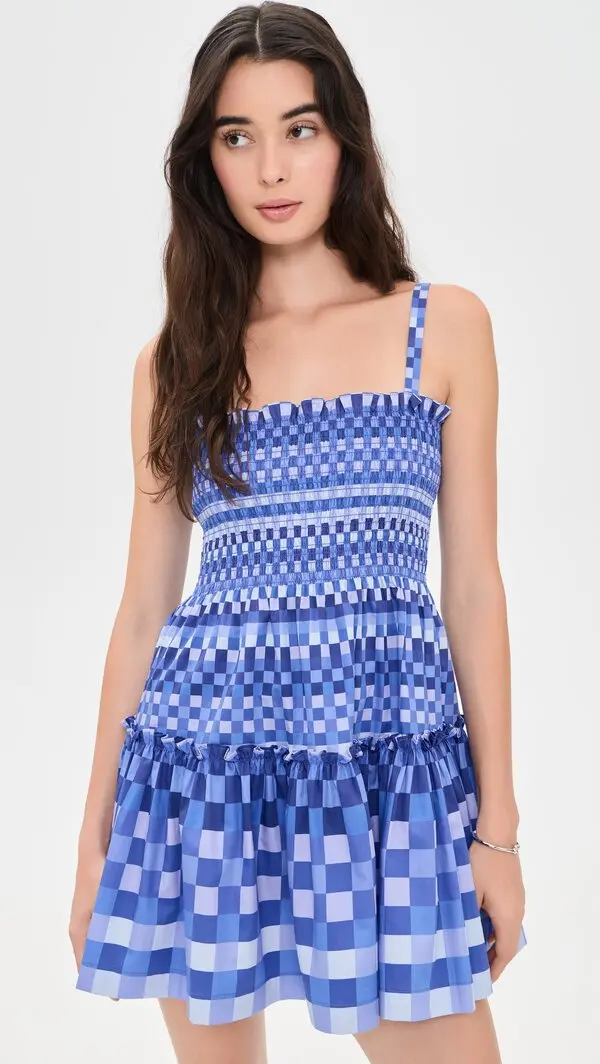 Hill House Home The Seraphina Mini Dress - Geo Gingham