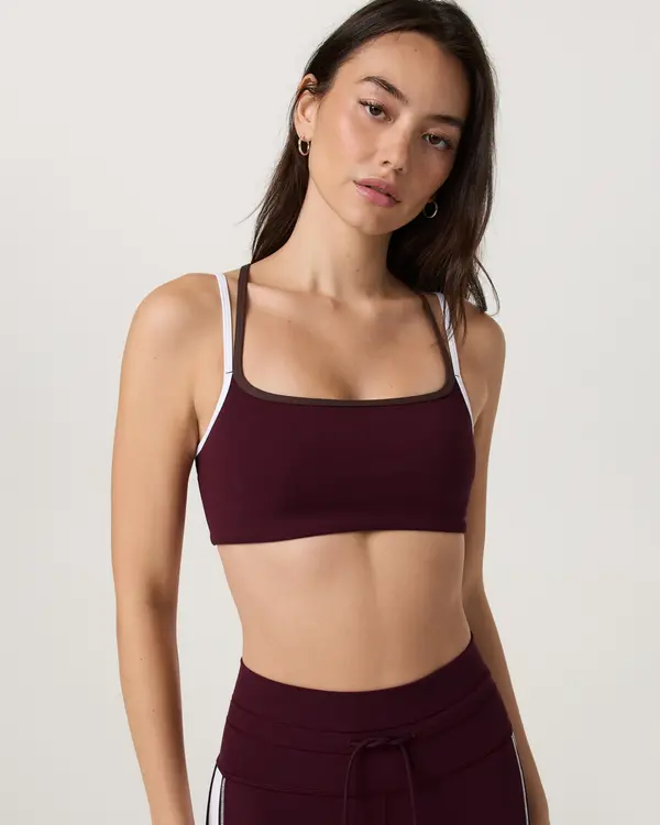 Vuori Daily Layered Bra - Cherry Noir