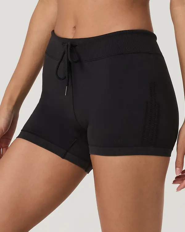 Vuori Pointelle Seamless Bike Shorts - Black