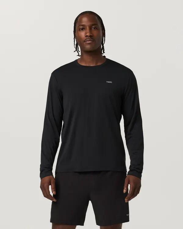 Vuori Long Sleeve Strato Breathe Tee - Black